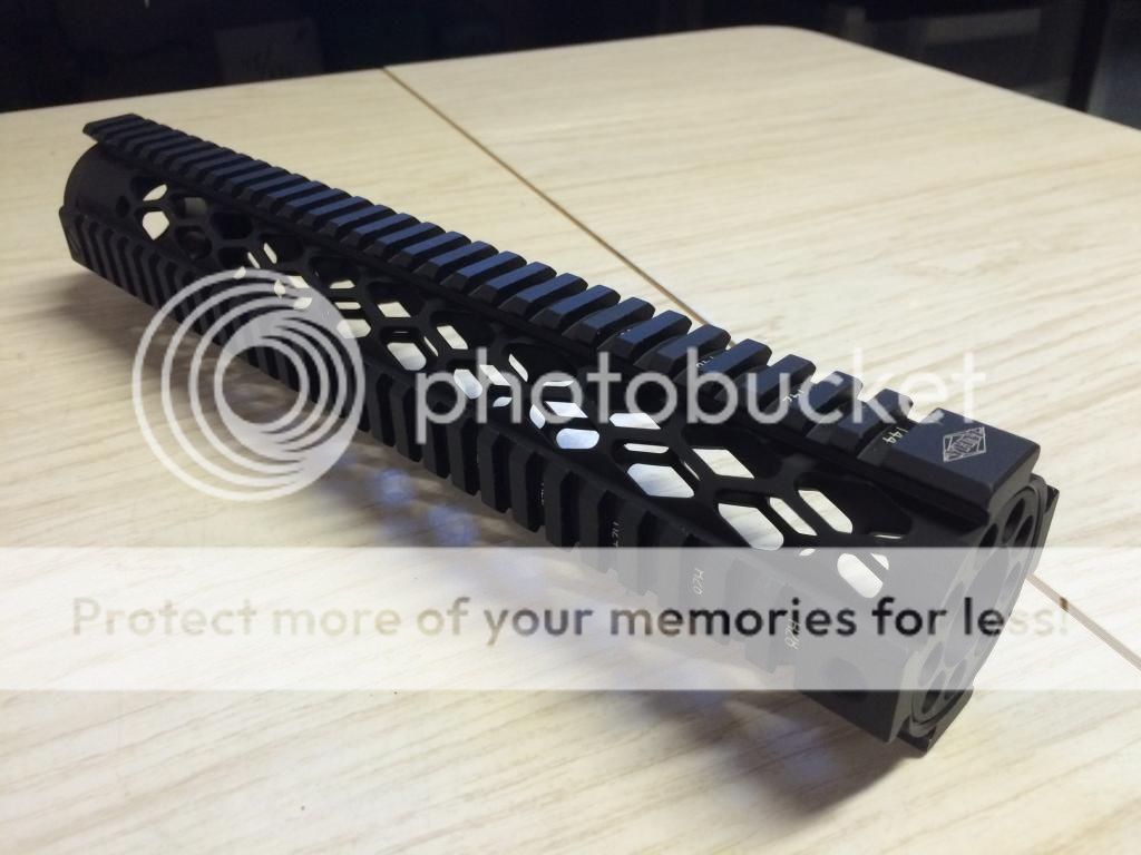 YHM 12in Diamond Free-Float Handguard, KAC Rail Covers and Vert Grip ...