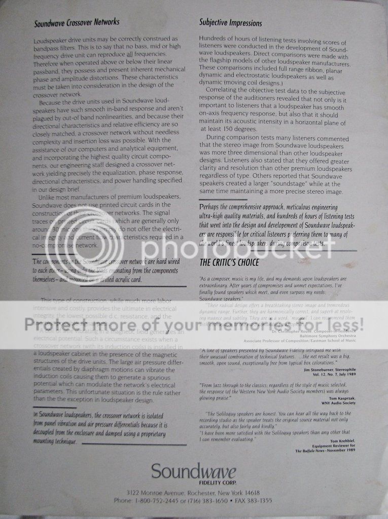 Soundwave Fidelity Corp. Rochester, N.Y. | Audiokarma Home Audio Stereo ...